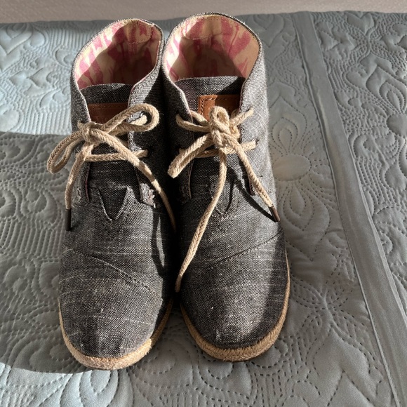 Toms | Shoes | Toms Lace Up Wedge Shoe | Poshmark